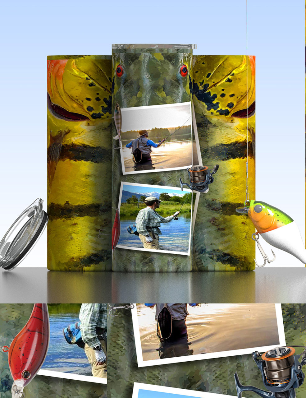 Fishing - Bundle- Sublimation Design - Milan Templates