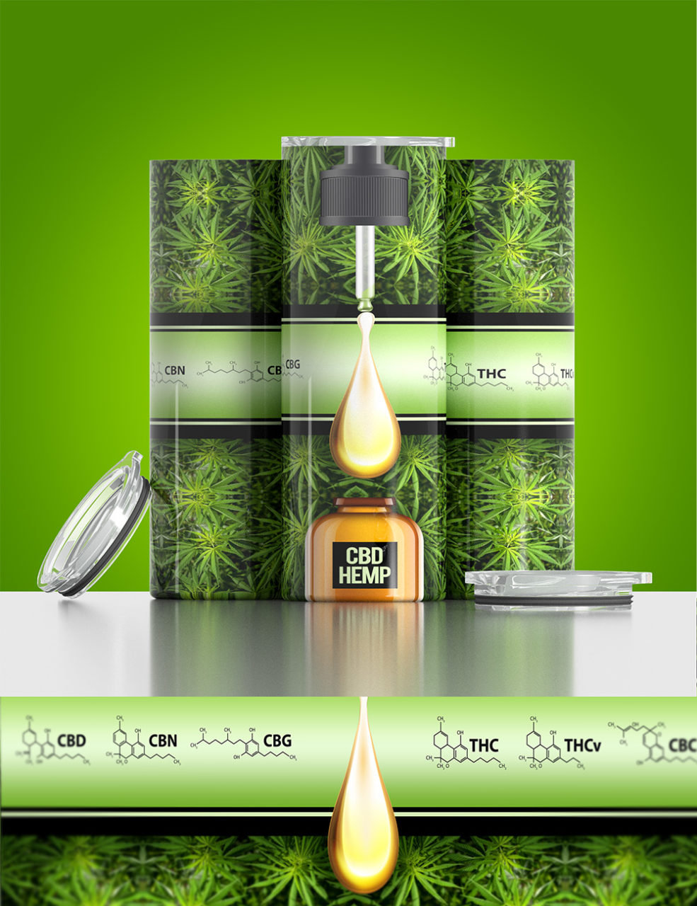 Cannabidiol/CBD(HEMP) - Sublimation Design - Milan Templates