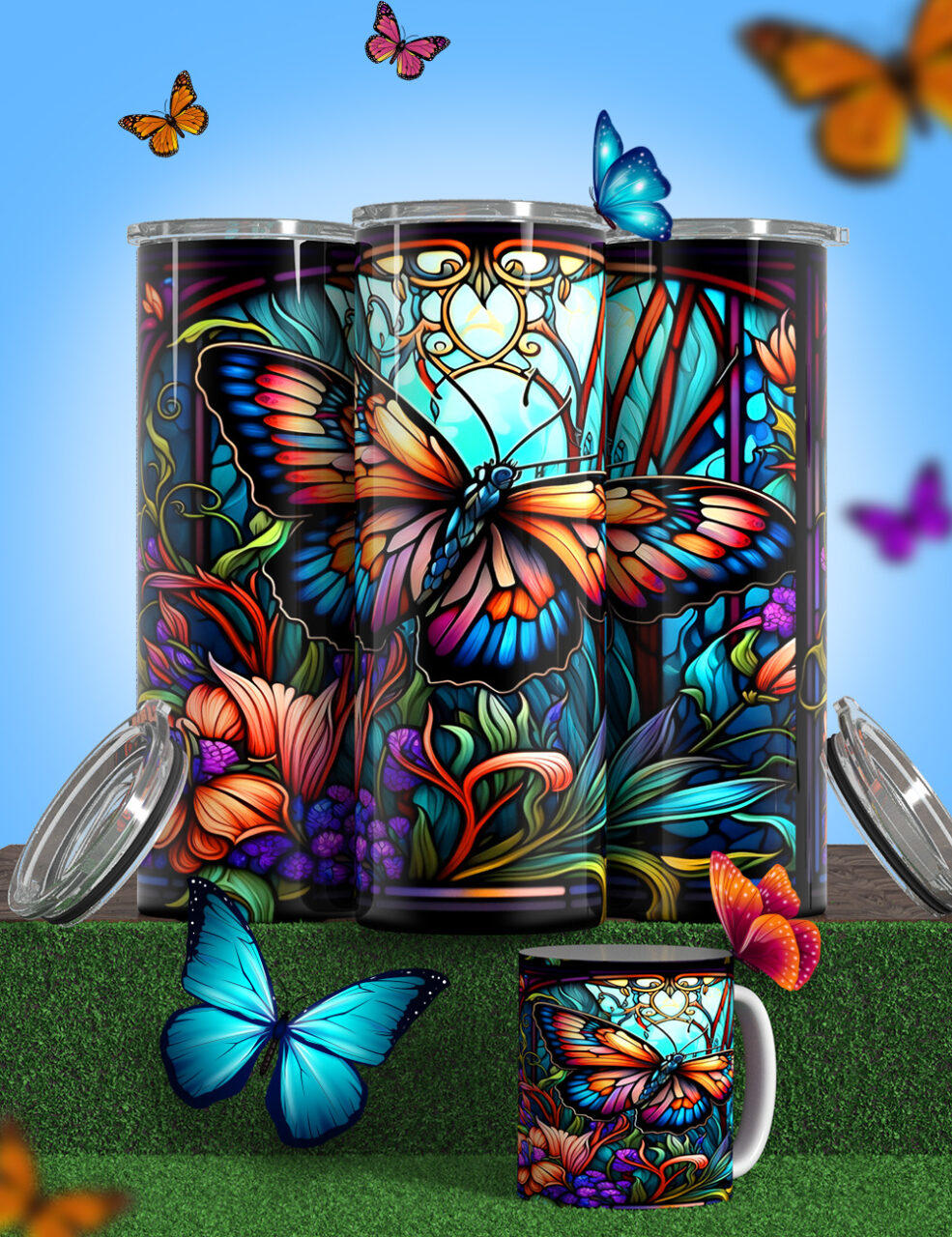 Butterflies - Sublimation Design - Milan Templates