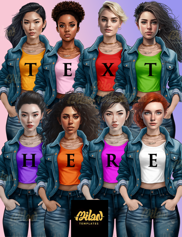 Denim Girl Collection - Digital File - Milan Templates
