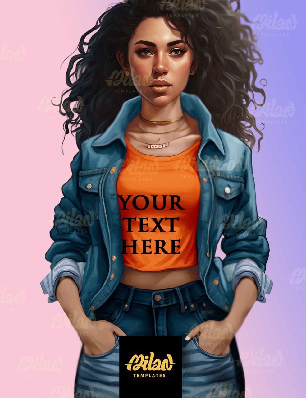 Denim Girl Collection - Digital File - Milan Templates