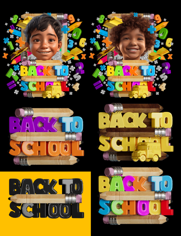 Bundle Back To School - Sublimation Design - Milan Templates