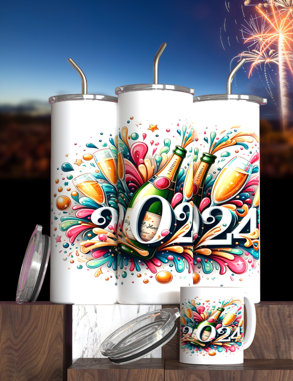 SEAL Happy New Year - 2024 - Sublimation Design - Milan Templates
