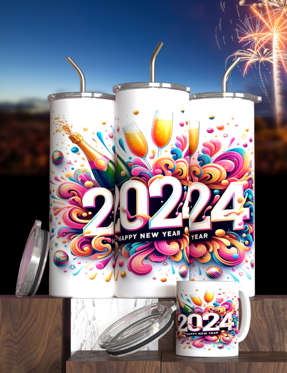 SEAL Happy New Year - 2024 - Sublimation Design - Milan Templates