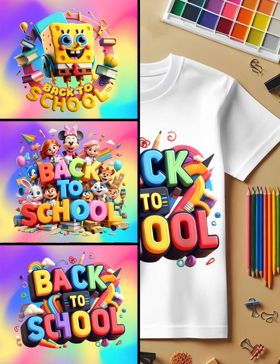 Bundle Back To School - Sublimation Design - Milan Templates